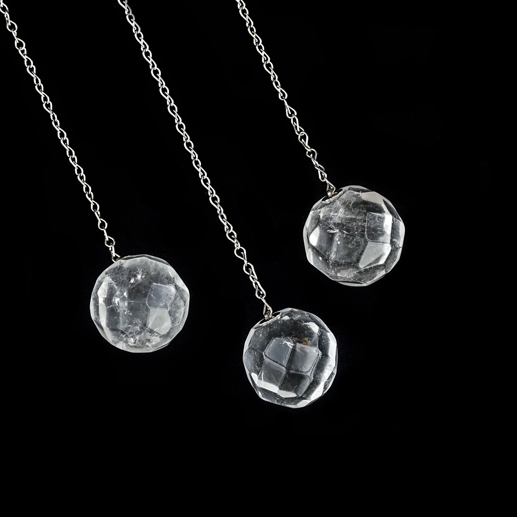 Faceted Clear Quartz Pendulums for divination and insight