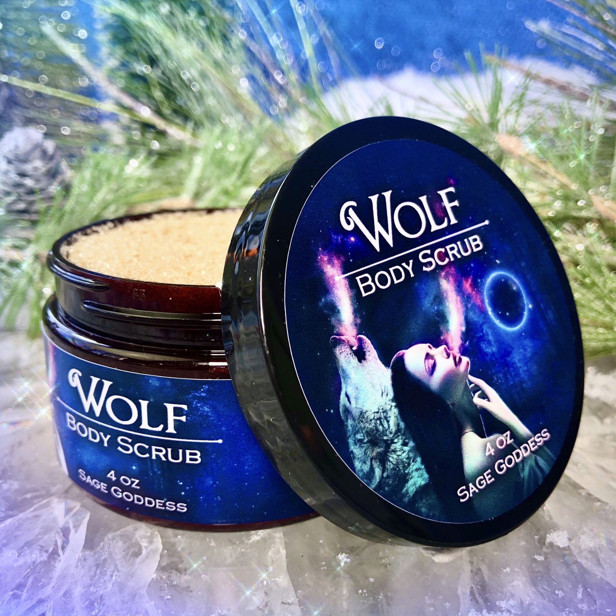 Wolf Body Scrub for deep relaxation, intuition, and Moon magic