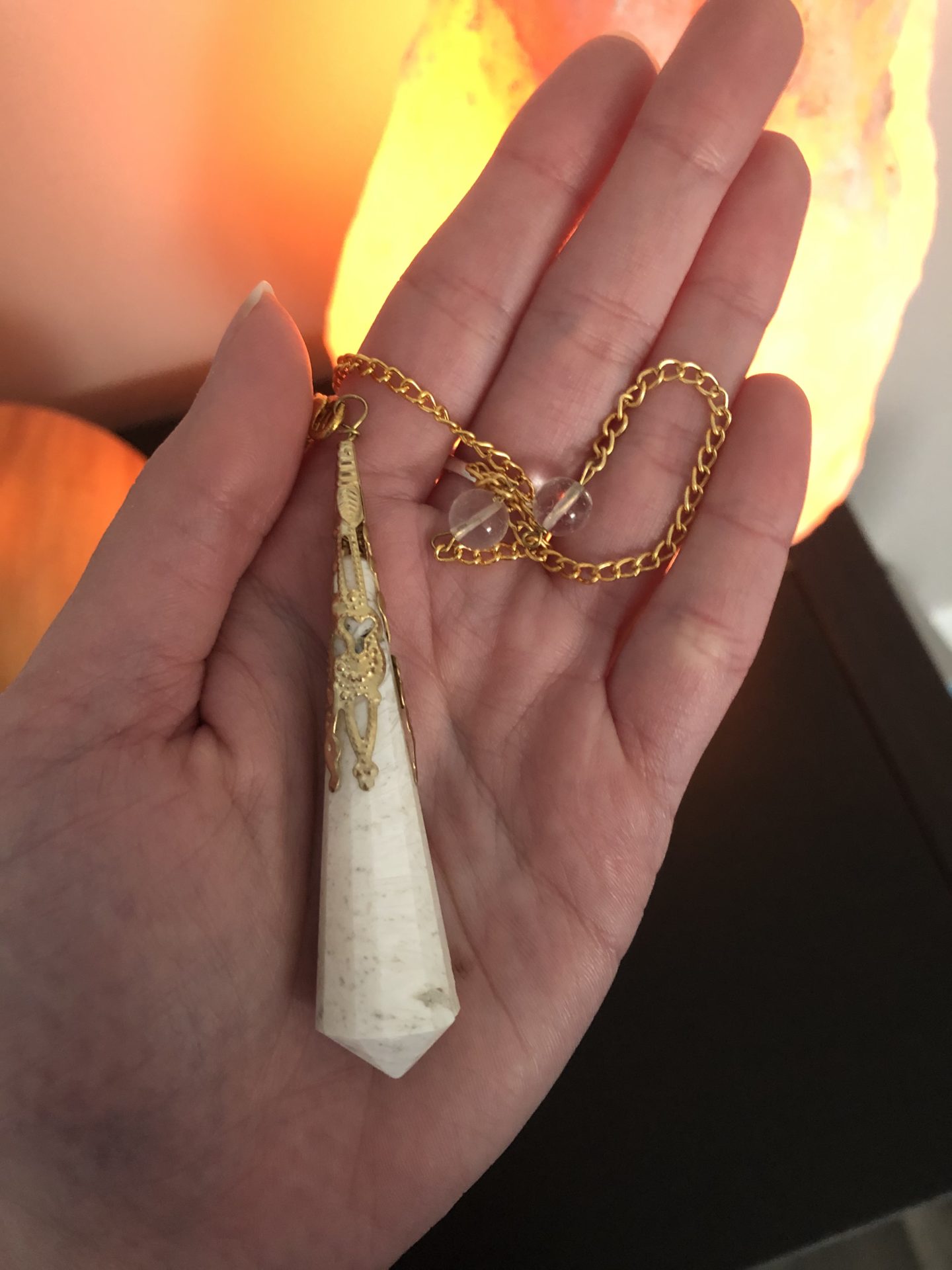Scolecite Channeling Pendulum for illuminating the possibilities