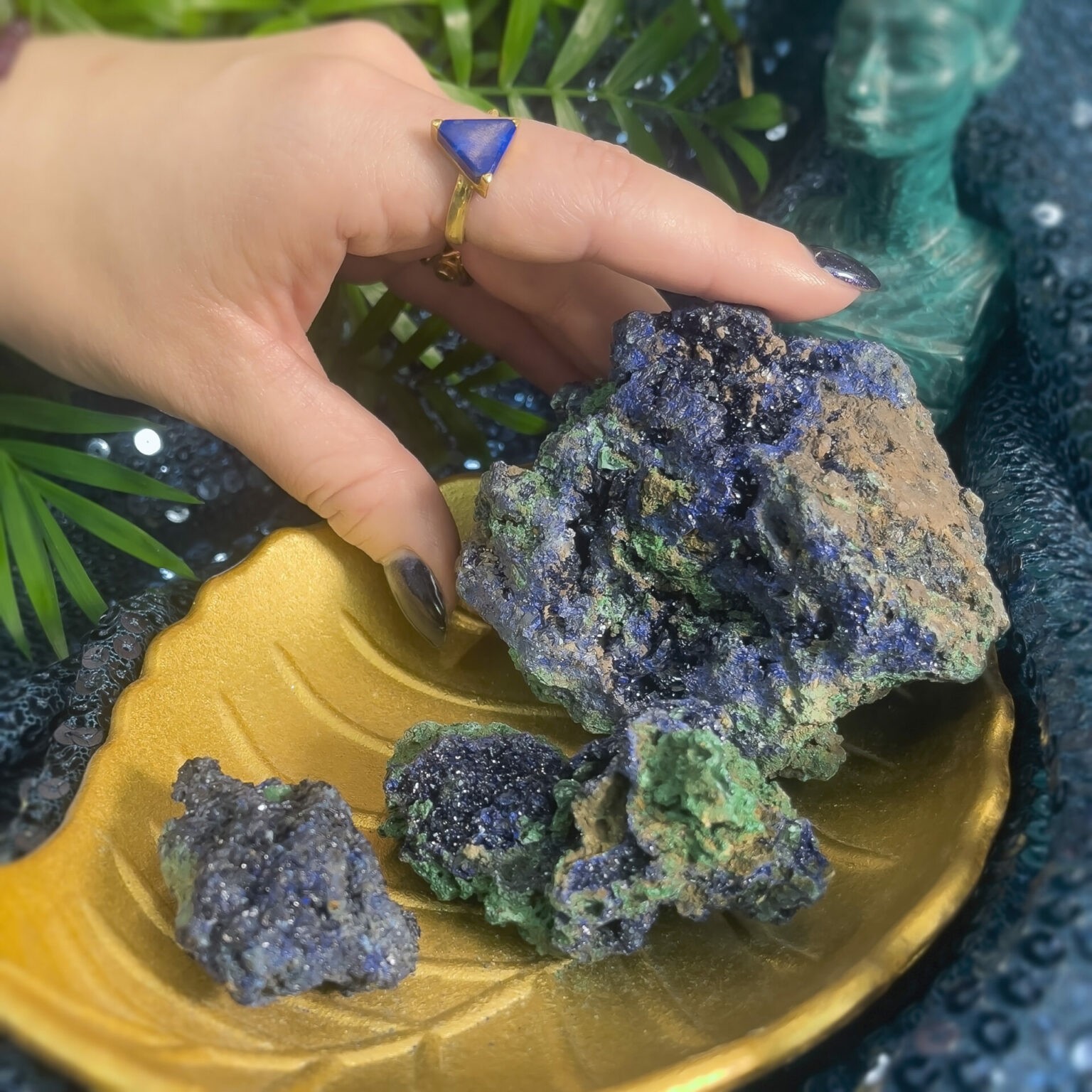 Sage Goddess Azurite and Malachite Intuitive Healer Stone