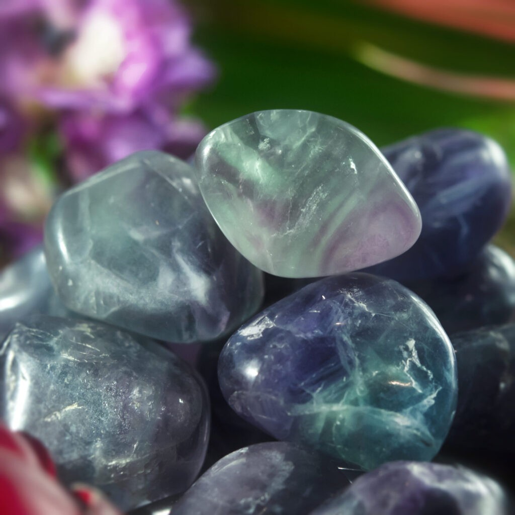 Sage Goddess Tumbled Fluorite: Small for soul pathing