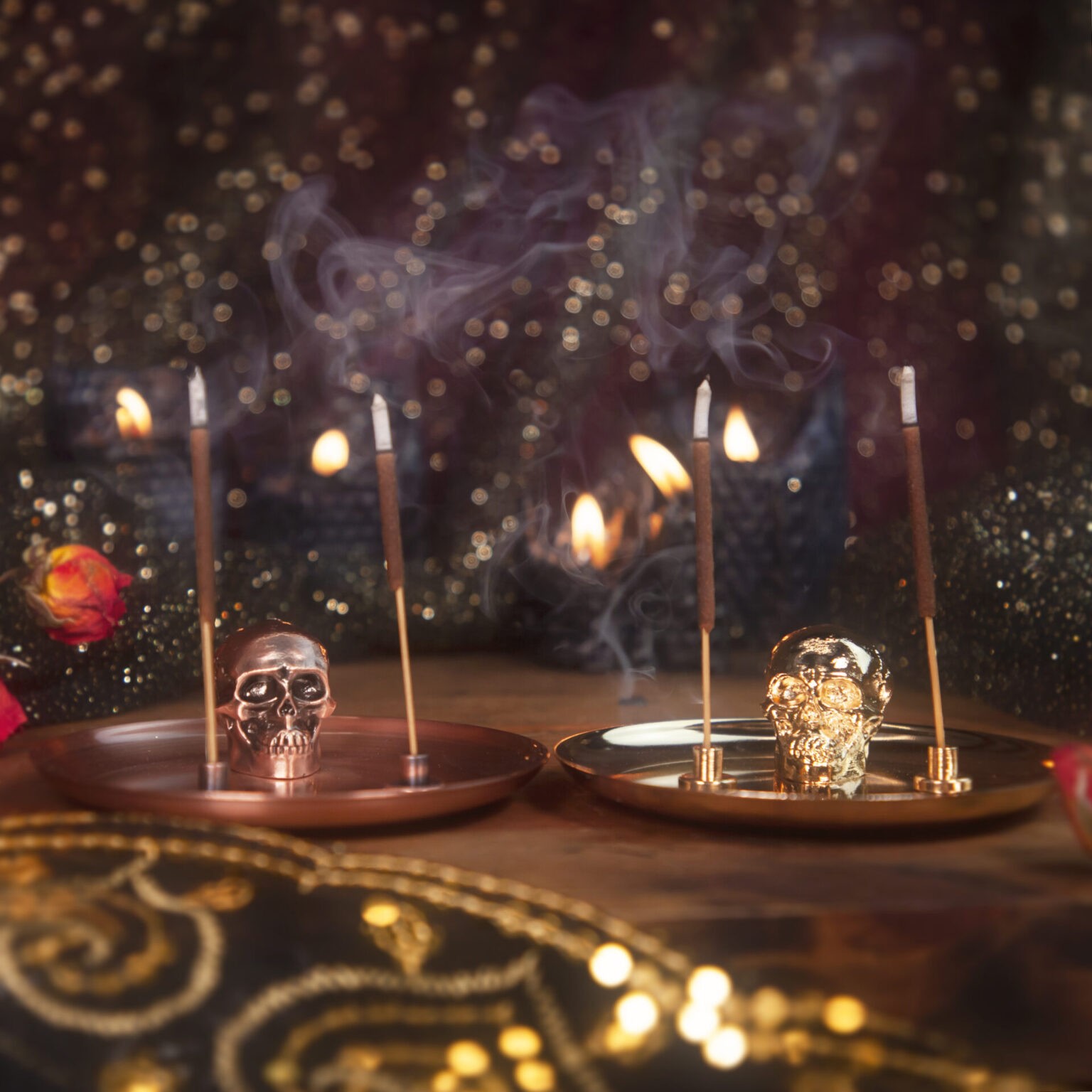 Sage Goddess Skull Incense Stick Holder for ancestral wisdom