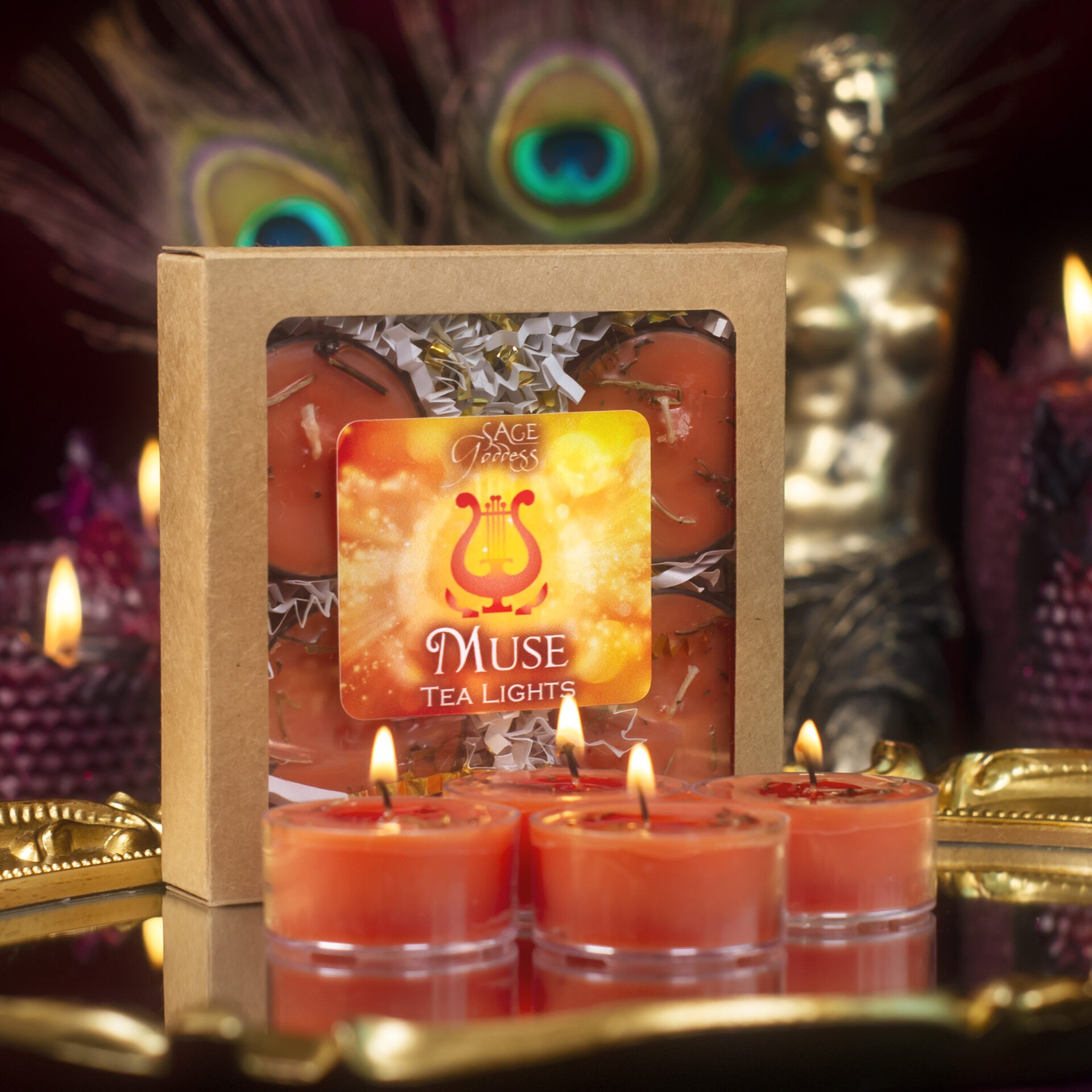Sage Goddess Muse Intention Tea Lights for inspiration and creativity