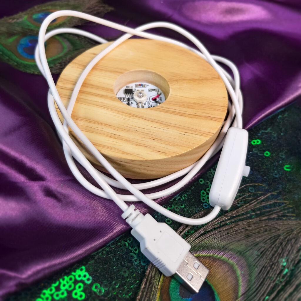 Sage Goddess Rainbow LED Lighted Gemstone Display Stand