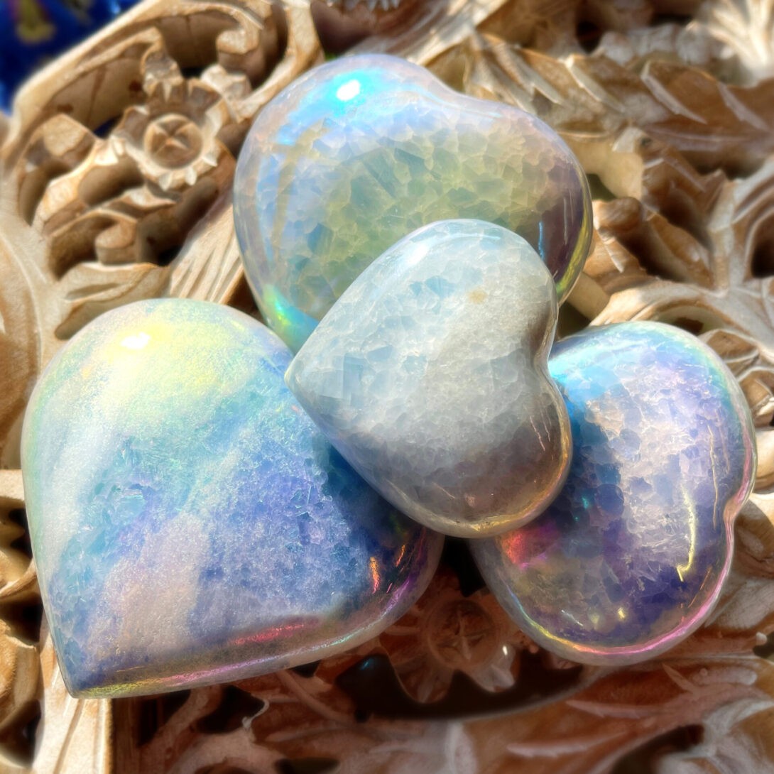 Sage Goddess Angel Aura Blue Calcite Heart for divine harmony