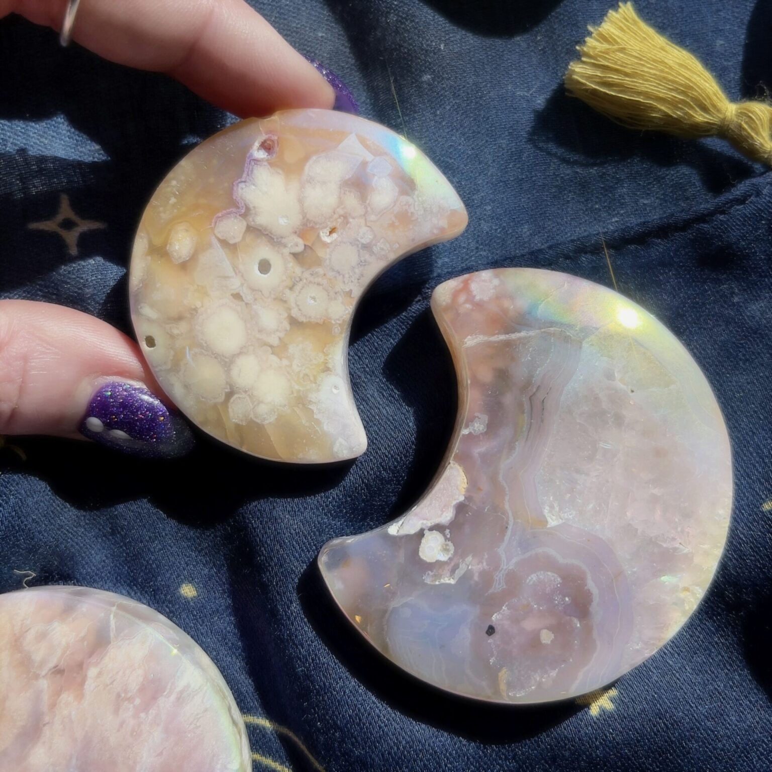 Sage Goddess Angel Aura Flower Agate Moon for peaceful evolution