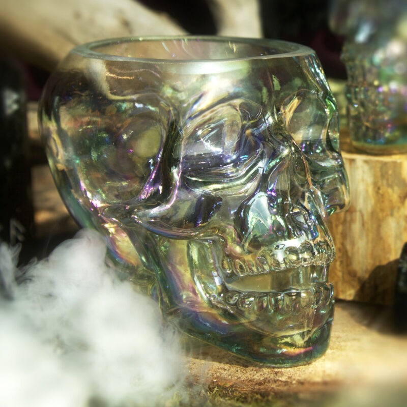 Sage Goddess Angel Aura Glass Skull Jar for shadow integration