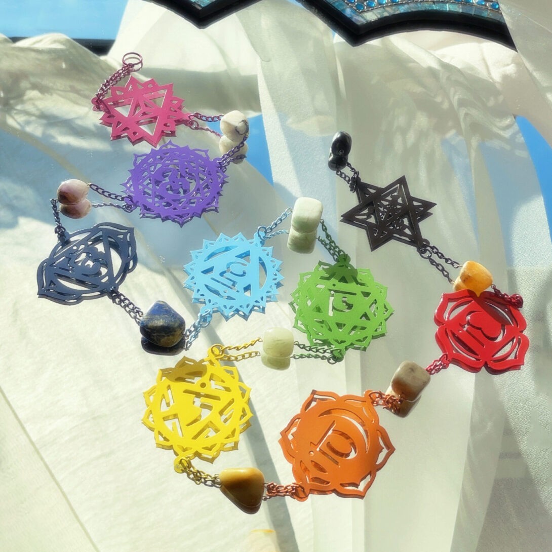 Sage Goddess Energetic Alignment 9 Chakra Gemstone Wall Hanging