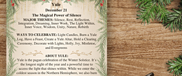Free Downloadable Yule Worksheet - Sage Goddess