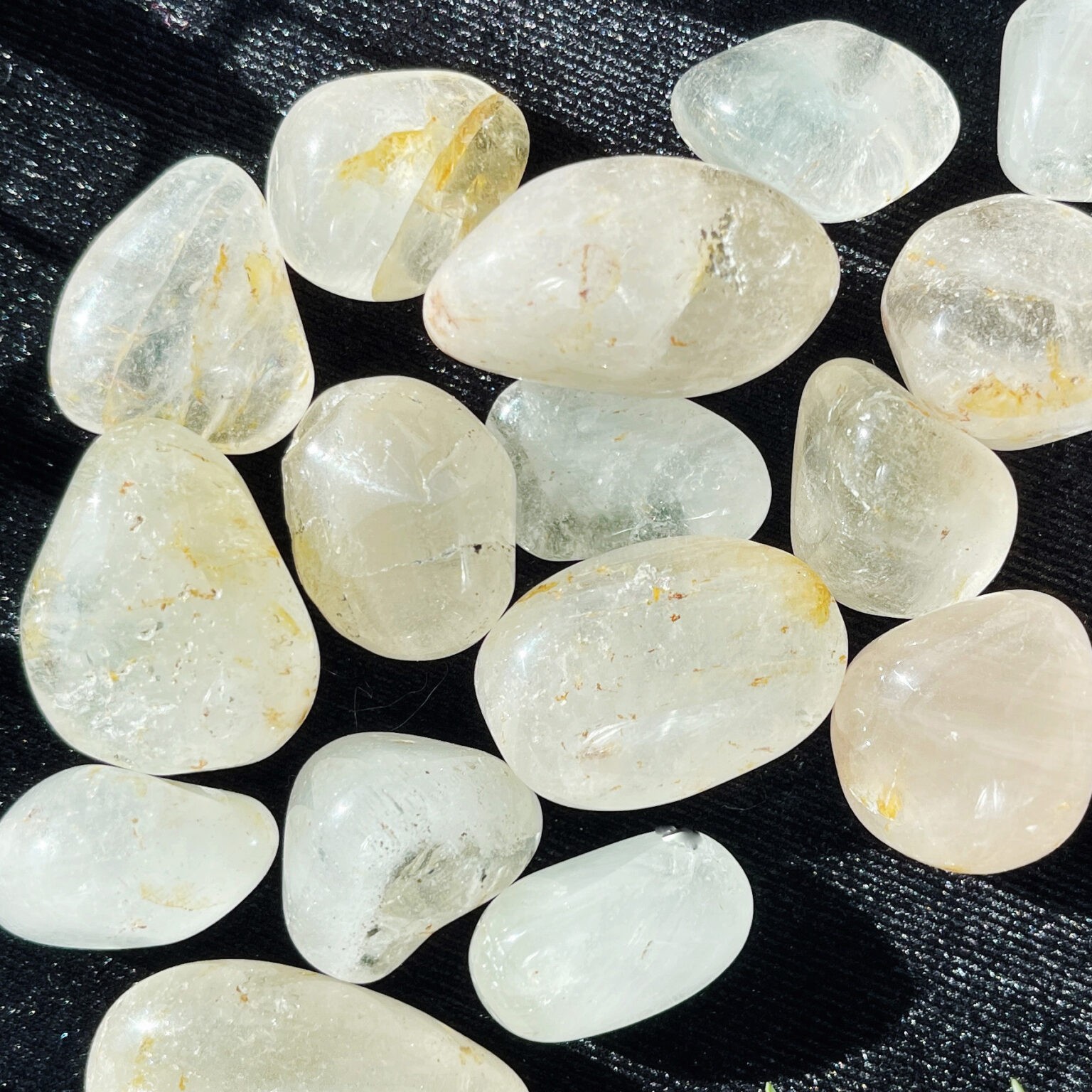 Sage Goddess Tumbled Silver Topaz for setting clear intentions