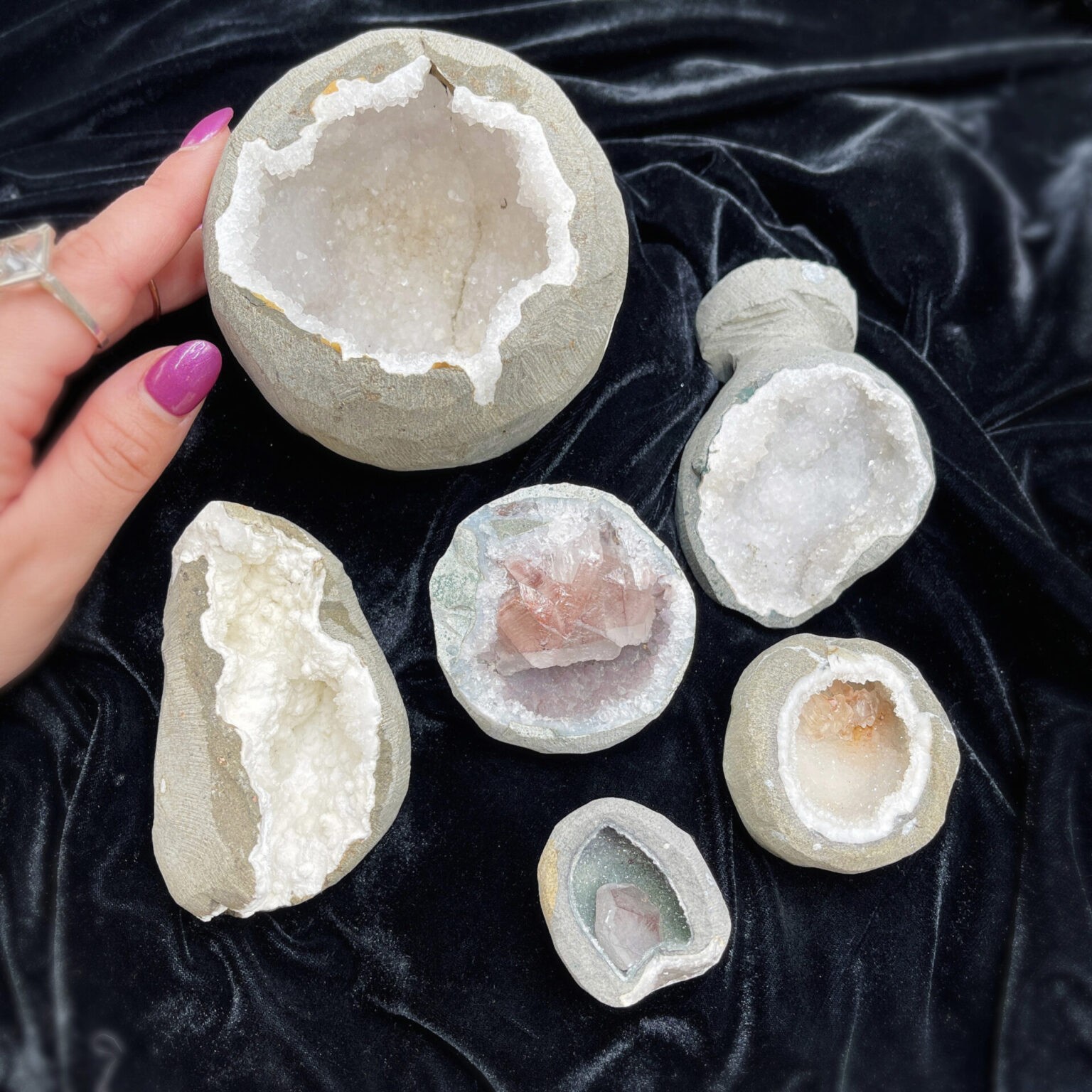Sage Goddess Intuitively Chosen Zeolite Geode for cosmic wisdom